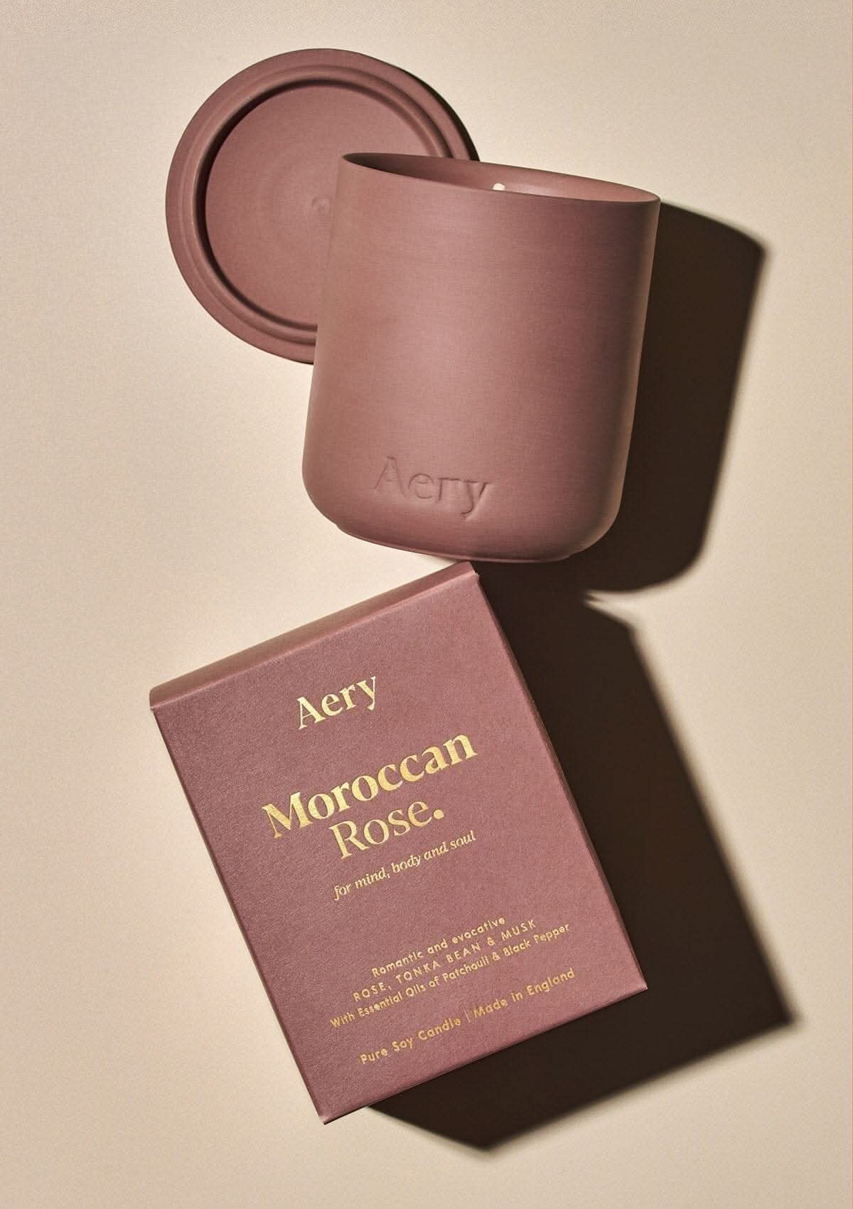 Moroccan Rose Scented Candle | Aery Living