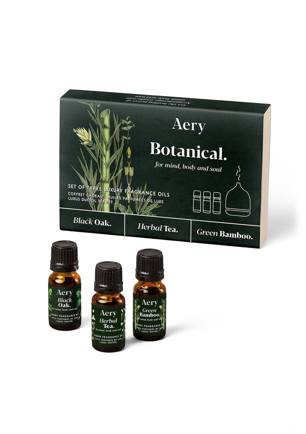 Green Botanical Fragrance Oil Set | Aery Living