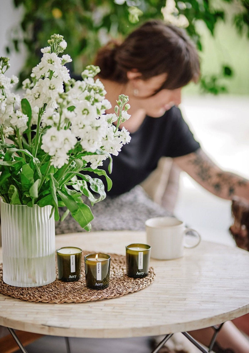 Botanical Green mini Candles, Gift Set of 3 | Aery Living | Aery Living